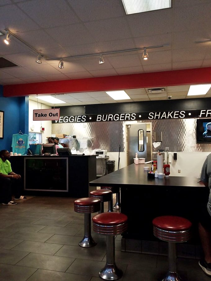 Where the magic happens&mdash;glimpse the kitchen pass-through where Southern dreams come true on a plate. Those counter stools have witnessed many happy meals.