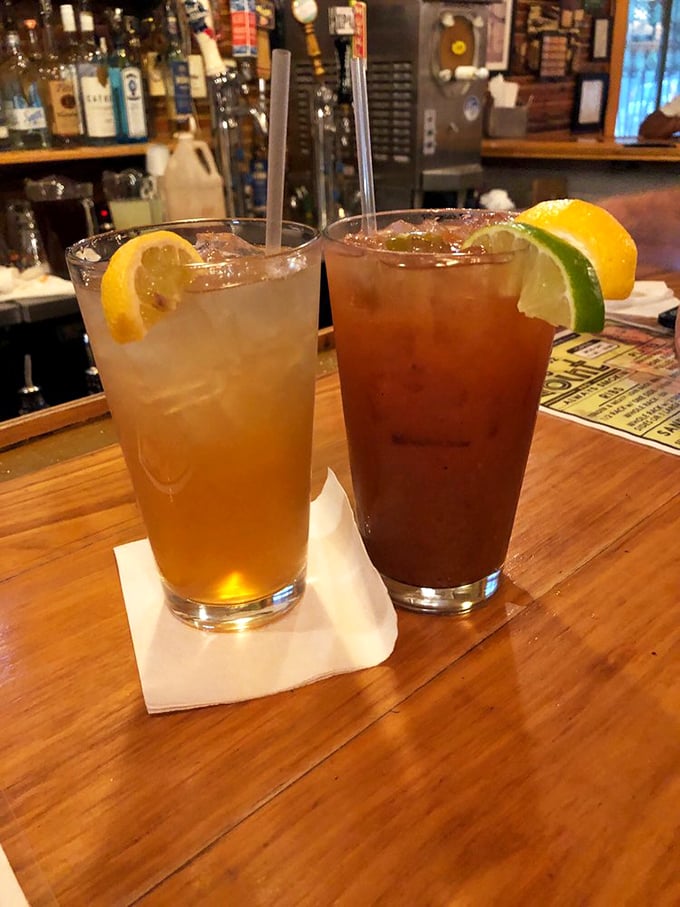 Frosty drinks with citrus garnishes that coolly stand by while the BBQ takes center stage. Perfect supporting actors.