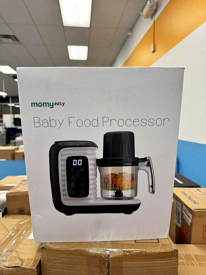 This baby food processor box represents the circle of life at Prime Bins—from feeding the little ones to feeding your shopping addiction.