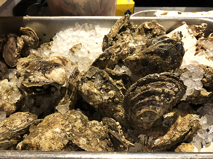 Fresh oysters nestled in ice &ndash; each one a tiny ocean treasure. These beautiful bivalves traveled hundreds of miles to make your taste buds dance.