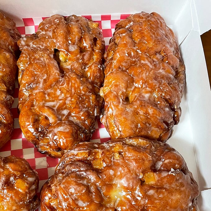 These apple fritters aren't just big&mdash;they're "you might want to notify your cardiologist" big. Worth every delicious bite.