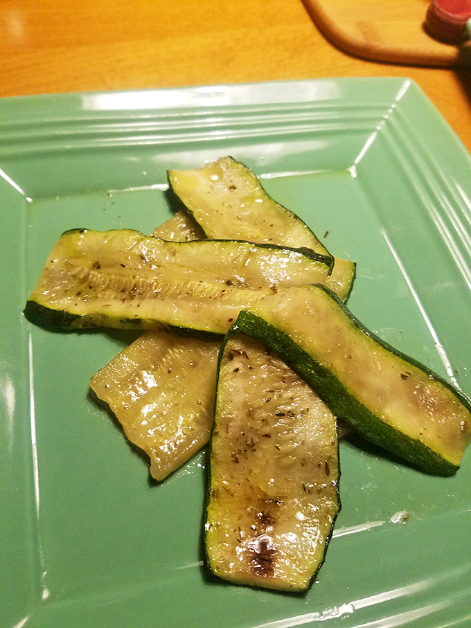 Even the vegetables get the royal treatment&mdash;these zucchini slices are grilled to that perfect sweet spot between crisp and tender.