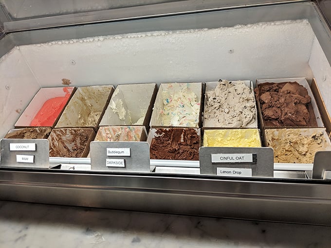 The display case&mdash;where ice cream dreams are born and difficult decisions are made with delicious consequences.