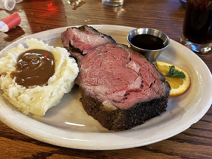The perfect bite awaits your fork. That prime rib with its rosy center and savory au jus makes even the most sophisticated diner weak in the knees.
