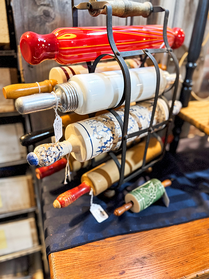 Rolling pins with stories to tell. Each has pressed dough for countless pies and cookies before Instagram could document their efforts.