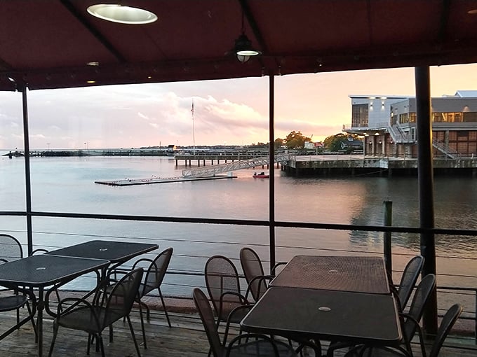 Dinner with a view that soothes the soul – where fading sunlight dances across the water, enhancing flavors with every golden ray.
