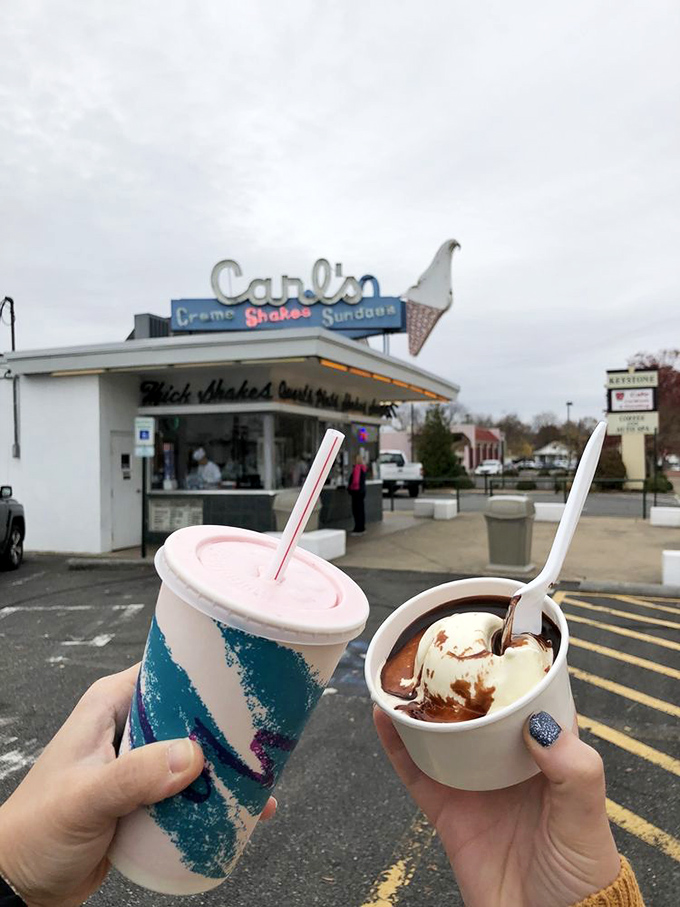 The perfect pairing: a slush for refreshment, a sundae for indulgence. It's not gluttony if you're creating balance, right?