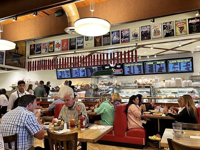 The bustling counter scene looks like a New York deli teleported to Texas&mdash;complete with display cases showcasing edible treasures and staffers moving with practiced efficiency.