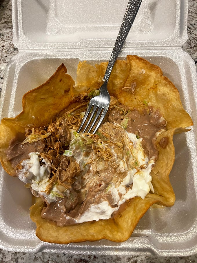 This taco salad bowl isn't just edible – it's architectural genius that transforms a simple tortilla into a crunchy vessel of Mexican-inspired joy.