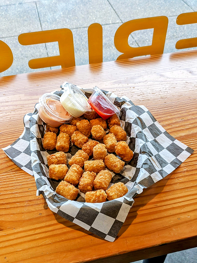 These aren't just tater tots&mdash;they're golden nuggets of potato perfection with dipping sauces that make you question why ketchup gets all the glory. 