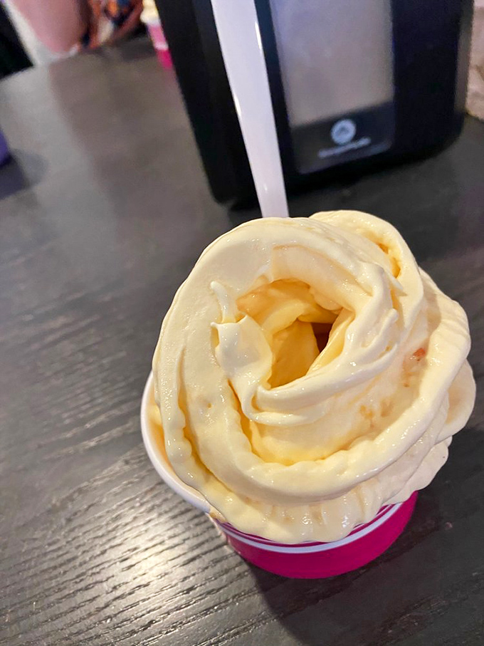 Simple vanilla swirl with the elegance of a ballroom dancer&mdash;sometimes the classics don't need improvement, just appreciation and a pink cup.