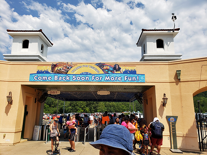 "Come Back Soon For More Fun!" reads the exit sign, as if anyone needed convincing after a day of manufactured joy and funnel cake.