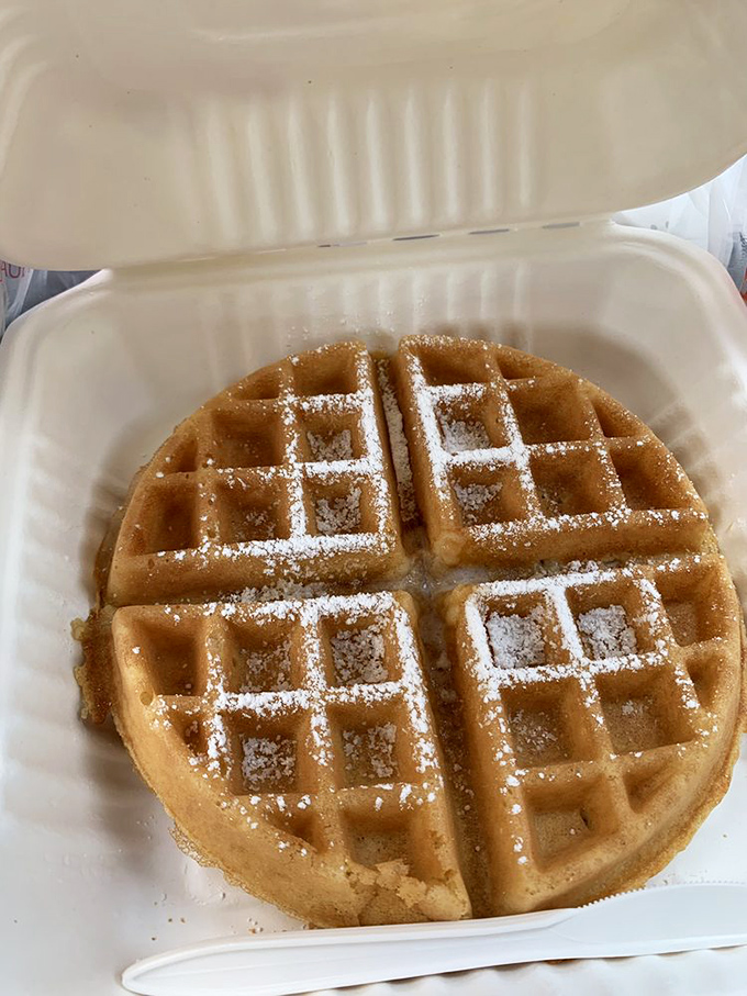 The waffle &ndash; architectural marvel of breakfast engineering, with perfect grid patterns designed to capture maximum syrup in minimum time. Efficiency never tasted so sweet.
