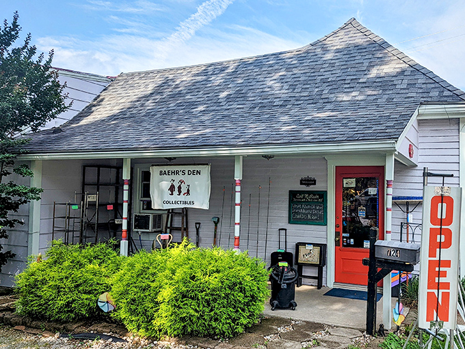 Baehr's Den Collectibles invites treasure hunters with its quaint cottage appeal. One person's nostalgia is another's discovery in this charming time capsule of Americana.