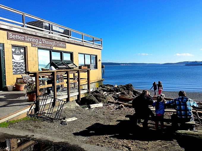 Better Living Through Coffee isn't just clever branding &ndash; it's a promise delivered with waterfront views that turn an ordinary cup into a transcendent experience.