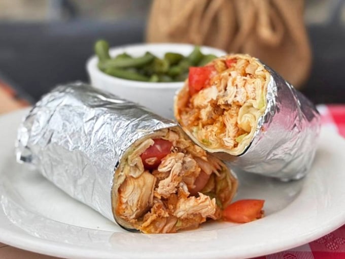 Burritos wrapped tight as a drum, revealing just enough of their colorful contents to make your mouth water before the first bite. 