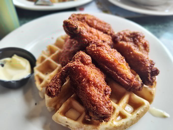 Chicken and waffles &ndash; the breakfast-lunch alliance that proves some of history's greatest partnerships started with unlikely combinations.