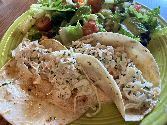 Tacos that make you question why you ever settled for anything less than freshly caught seafood nestled in hand-pressed tortillas.