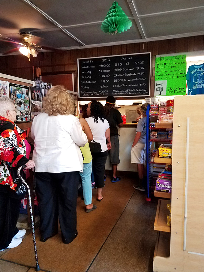 The line forms for a reason. These folks aren't standing around for mediocre meat&mdash;they're investing time in an authentic barbecue experience.