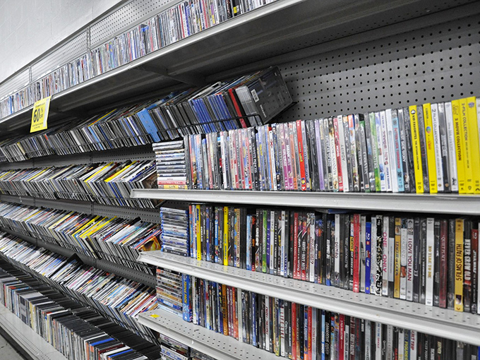 DVD heaven for movie buffs who still appreciate physical media—proof that streaming hasn't completely conquered the entertainment world yet.