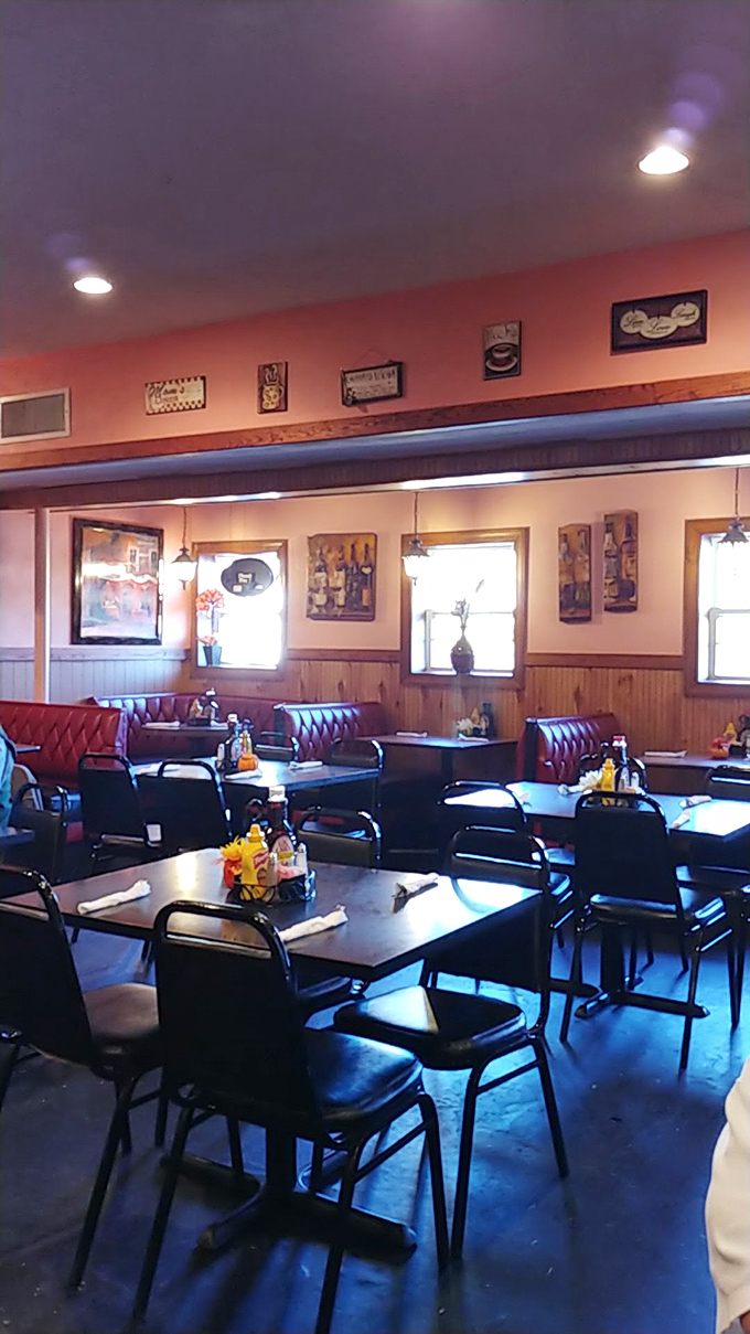 Red booths that have cradled countless conversations and wooden accents that have witnessed thousands of "mmm" moments.