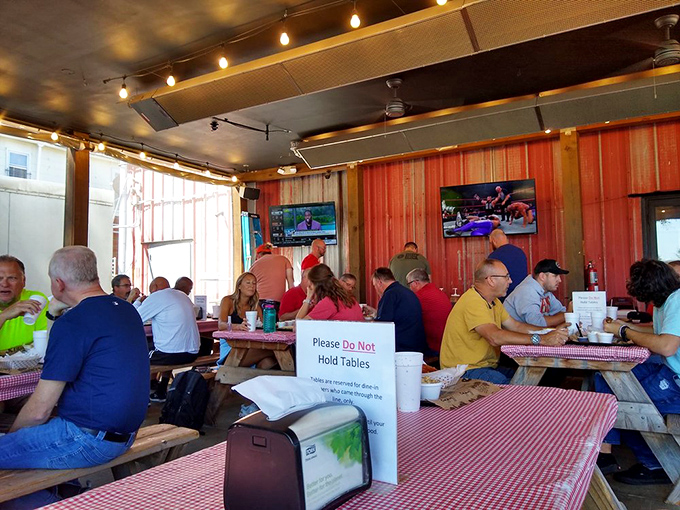 The communal dining experience at Slap's&mdash;where strangers become friends united by the universal language of "mmm" and "pass the napkins."