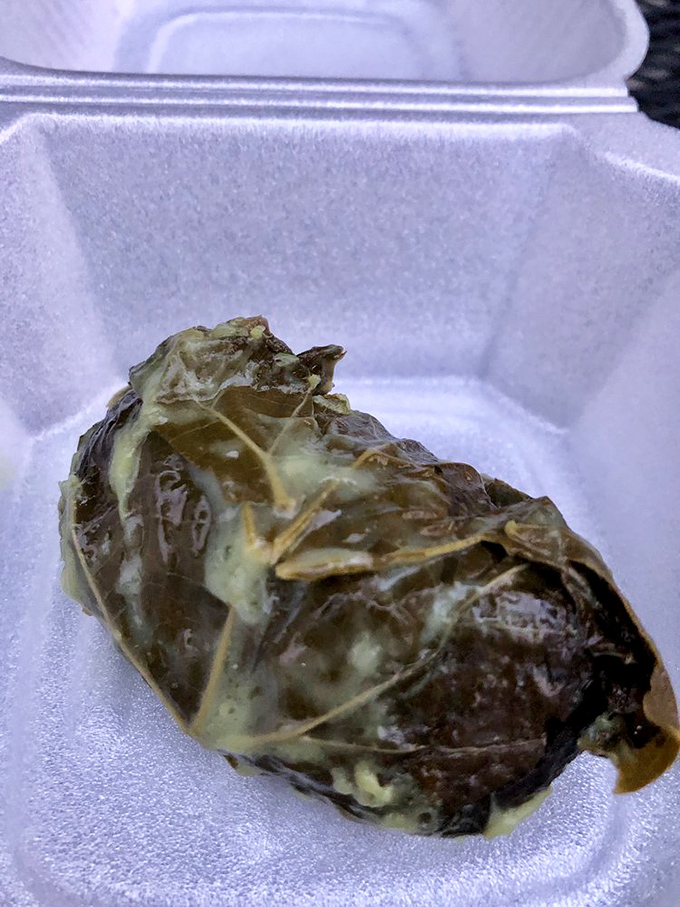 Dolmades&mdash;where grape leaves wrap around seasoned rice like nature's own little gift packages from the Mediterranean.