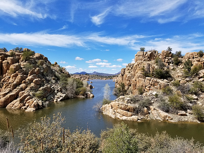Granite passages create natural corridors through Watson Lake's Dells. Nature's sculpture garden offers Instagram-worthy vistas without the entrance fees of famous national parks.
