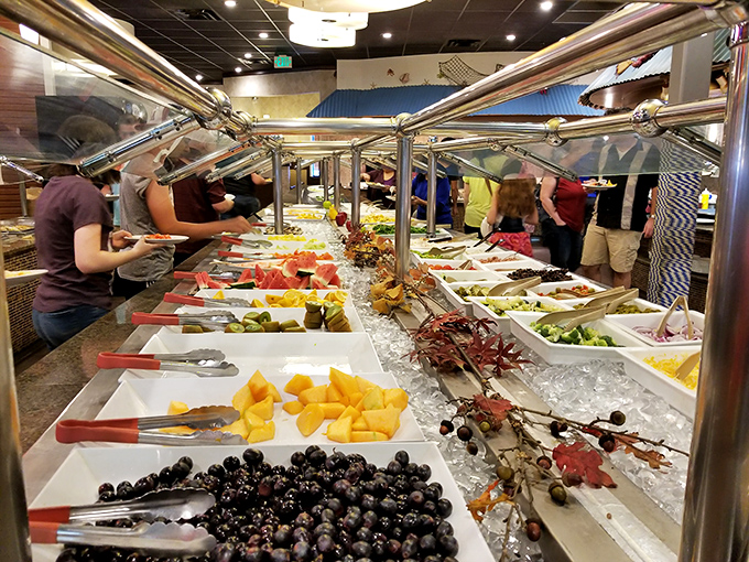 Nature's candy shop sprawls before you &ndash; vibrant fruits and crisp vegetables arranged like edible jewels. Healthy eating never looked so tempting.