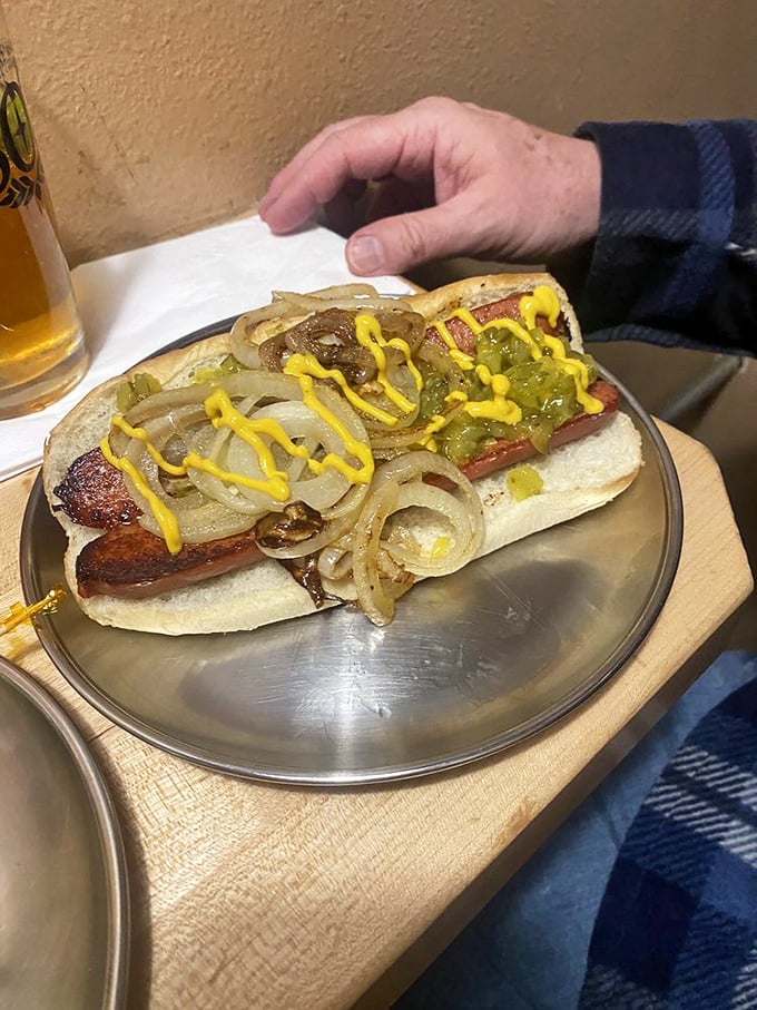 The hot dog gets its moment in the spotlight! Grilled onions, relish, and mustard create a symphony of flavors on this classic.