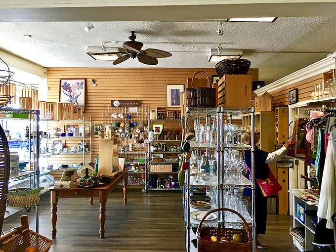 The home goods section: where your Pinterest dreams meet budget-friendly reality. That blue martini glass is practically begging to come home with you.