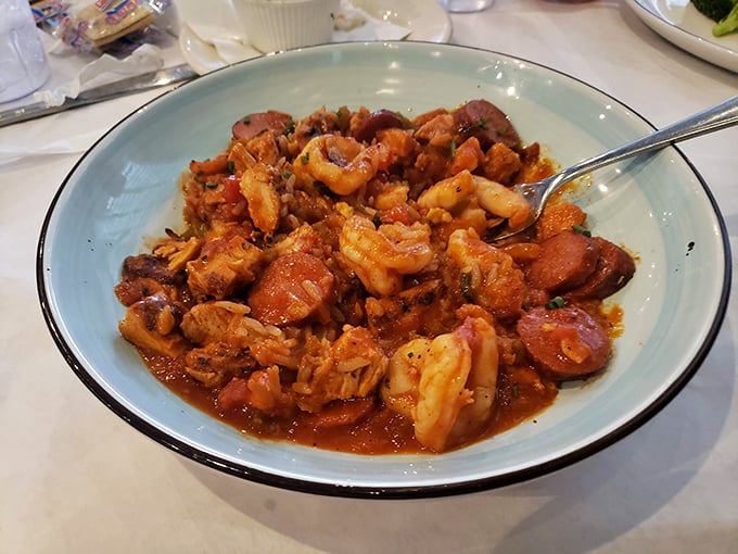 The jambalaya isn't just a dish&mdash;it's a spicy, saucy gathering where shrimp, sausage, and chicken throw the best party in town.