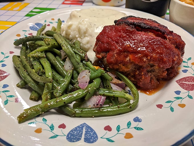 This meatloaf isn't what your mother made (unless your mother was a culinary genius). Those green beans aren't just a side&mdash;they're part of the conversation.