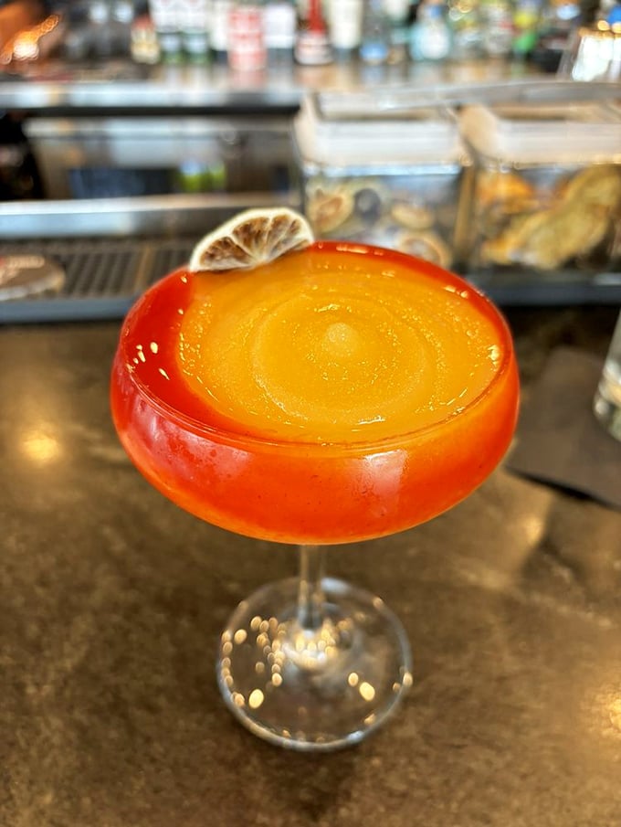 A mango margarita that glows with possibility. This sunset-in-a-glass doesn't just complement your tacos&mdash;it completes them.