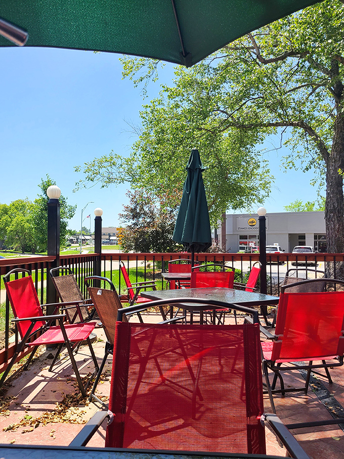 Outdoor seating that invites you to enjoy your tacos al fresco, because sometimes great food tastes even better under the Missouri sky.