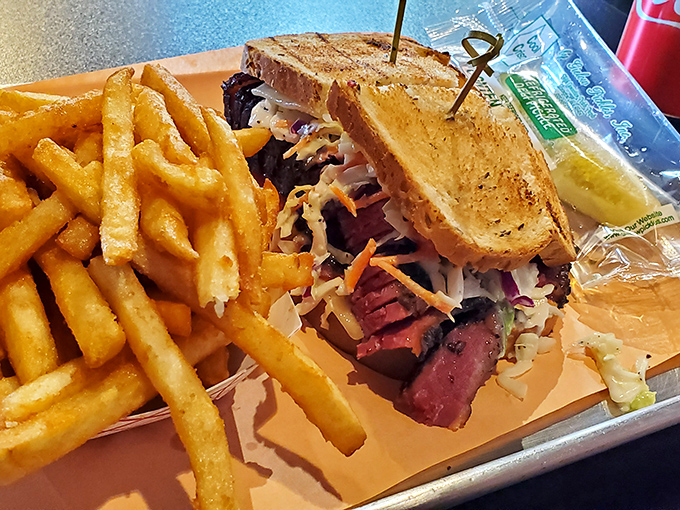This sandwich doesn't just satisfy hunger&mdash;it creates memories. Tender meat, crunchy slaw, and bread that knows its job is to hold greatness together. 