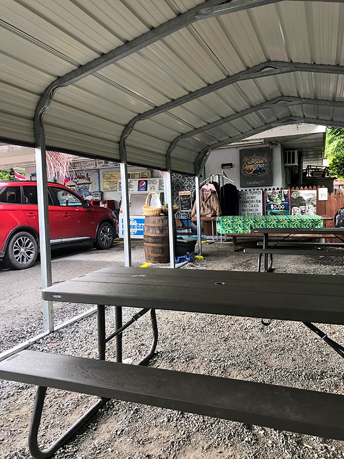 The covered dining area isn't fancy, but it's where generations of West Virginians have created memories one bite at a time.