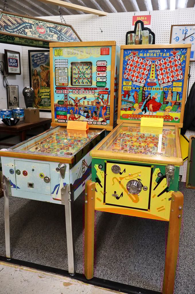 These vintage pinball machines don't need Wi-Fi or updates. Just quarters, reflexes, and the willingness to yell at an inanimate object.