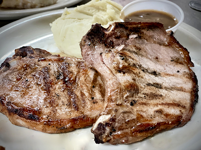 A pork chop so perfectly grilled, it makes you wonder if you've been underestimating this supper club classic.