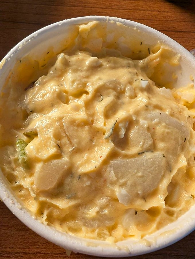 Potato salad that strikes the perfect balance between creamy and chunky - the Switzerland of side dishes in the endless barbecue debates.