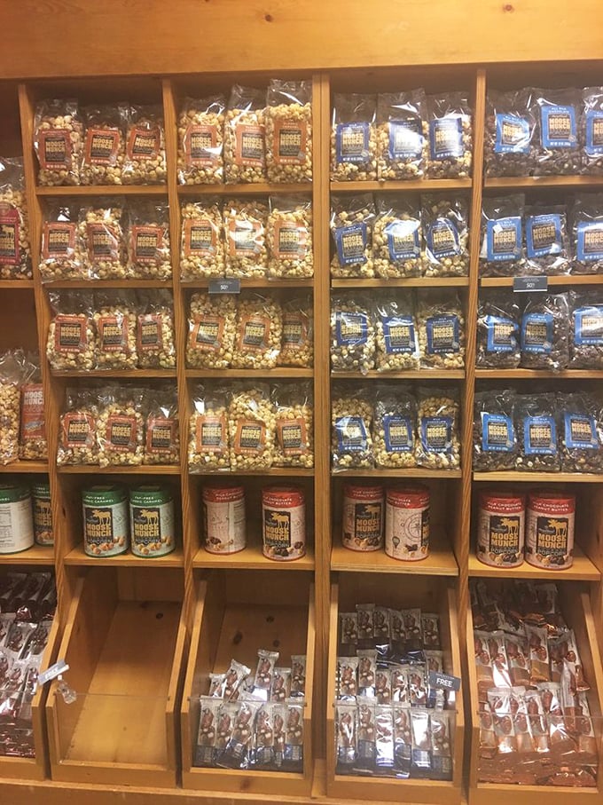 Moose Munch heaven! These sweet and savory popcorn treats are the perfect reward after a successful shopping expedition.