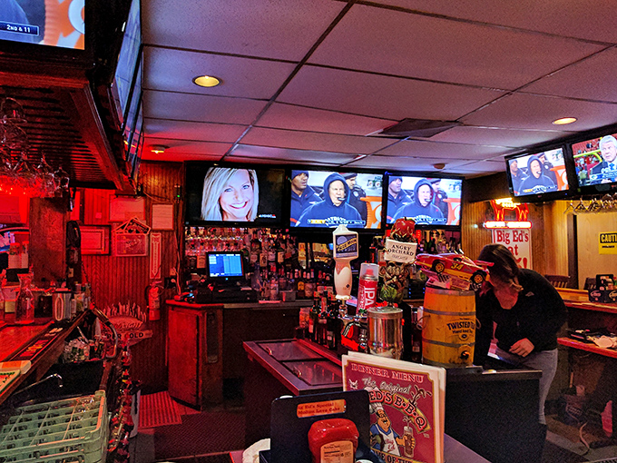 Behind every great barbecue joint is someone pouring drinks and keeping the operation running while surrounded by enough TVs to satisfy even the most dedicated sports fan.