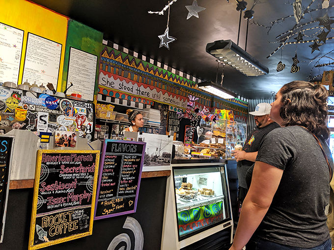 The counter staff at Third Street Stuff orchestrate morning happiness with the precision of symphony conductors, just with more colorful surroundings.