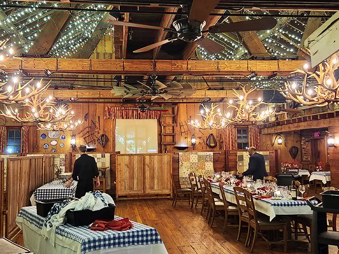 Magic happens in dining rooms illuminated by antler chandeliers. The perfect backdrop for creating memories over exceptional meals.