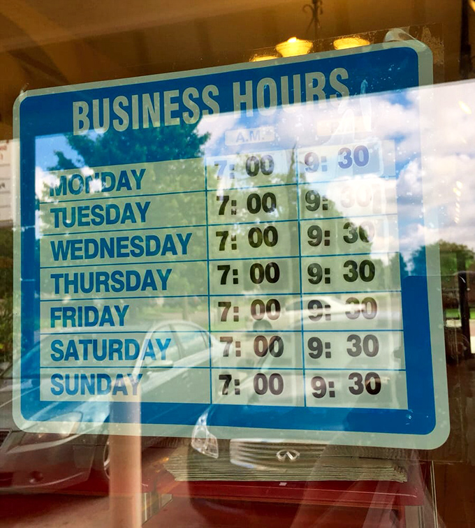 Early birds get the freshest pan dulce&mdash;these hours aren't a suggestion, they're your roadmap to pastry paradise seven days a week.