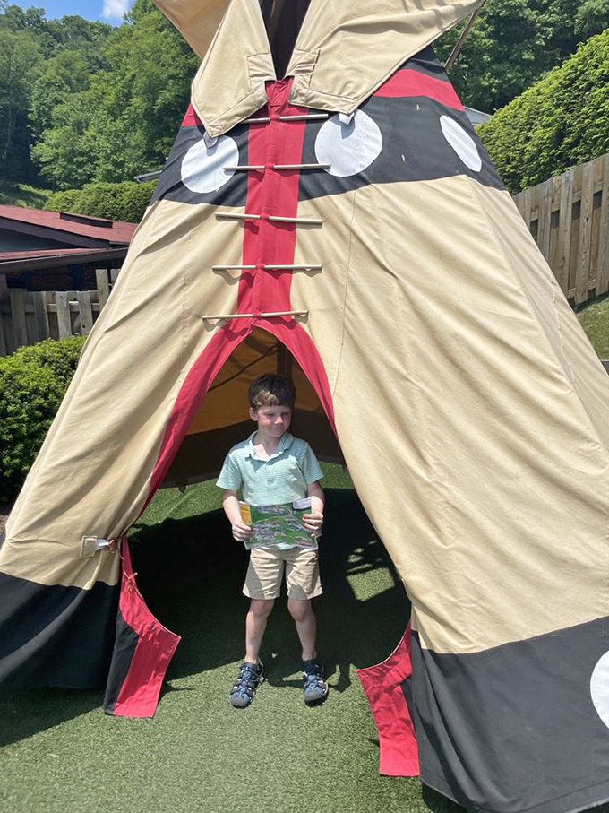 The tepee offers a glimpse into frontier storytelling, creating those "remember when we..." moments that families will recount for years to come.