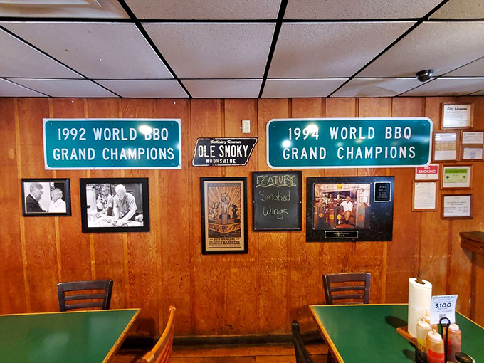 World BBQ Grand Champions multiple times over&mdash;because when you're this good at cooking meat, people give you plaques to prove it.