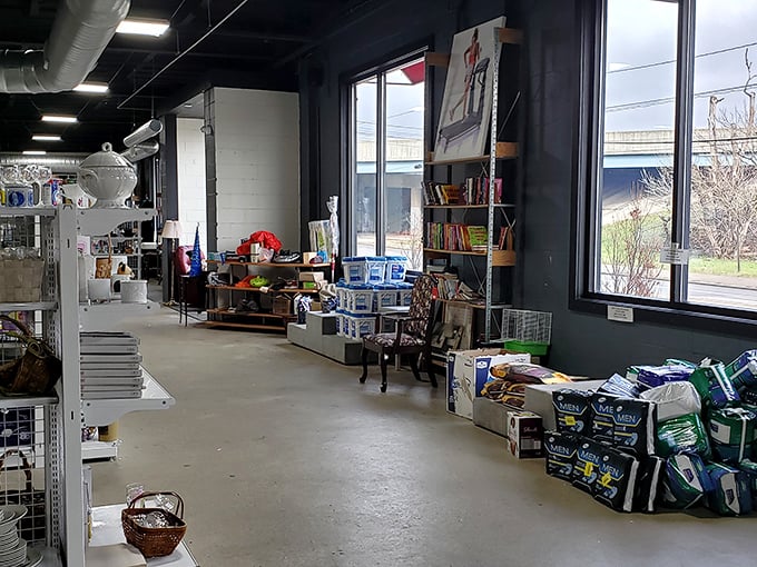 Not just shelves—possibility corridors where everyday essentials and unexpected finds create the perfect storm of practical shopping and serendipitous discovery.