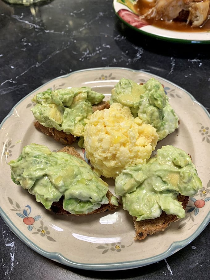 Avocado toast gets the Nashville treatment with generous heaps of green gold atop hearty bread&mdash;proof that not everything here requires a sweet tooth.