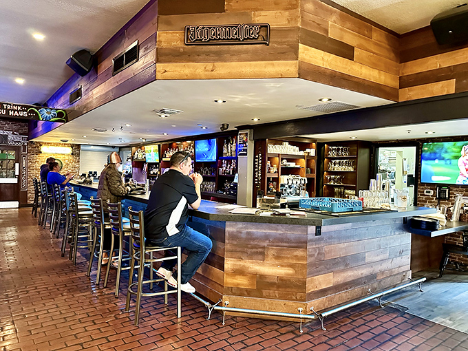 The bar where German beer finds its forever home. Wooden warmth and proper glassware promise liquid happiness is just one order away.